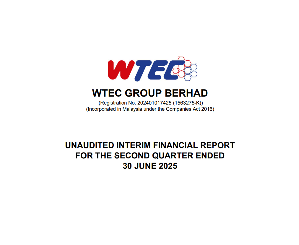 Quarterly Report Financial Period Ended June 2025 - WTEC